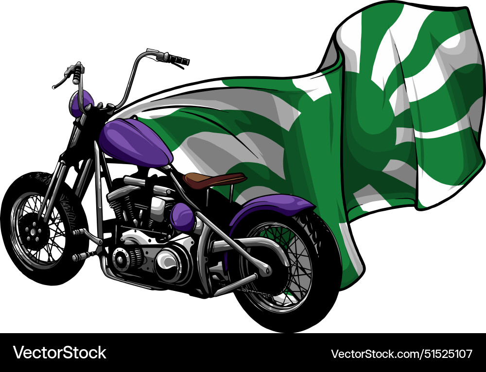 Custom motorcycle chopper Royalty Free Vector Image