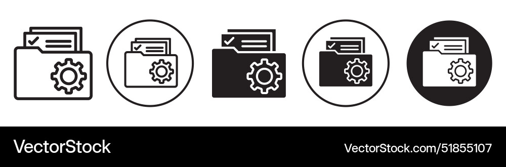Document project icon set collection for web Vector Image