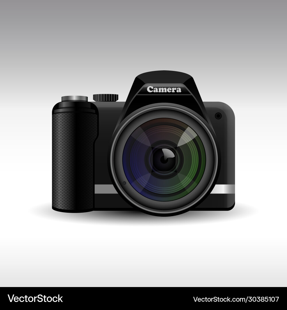 Dslr photo camera Royalty Free Vector Image - VectorStock