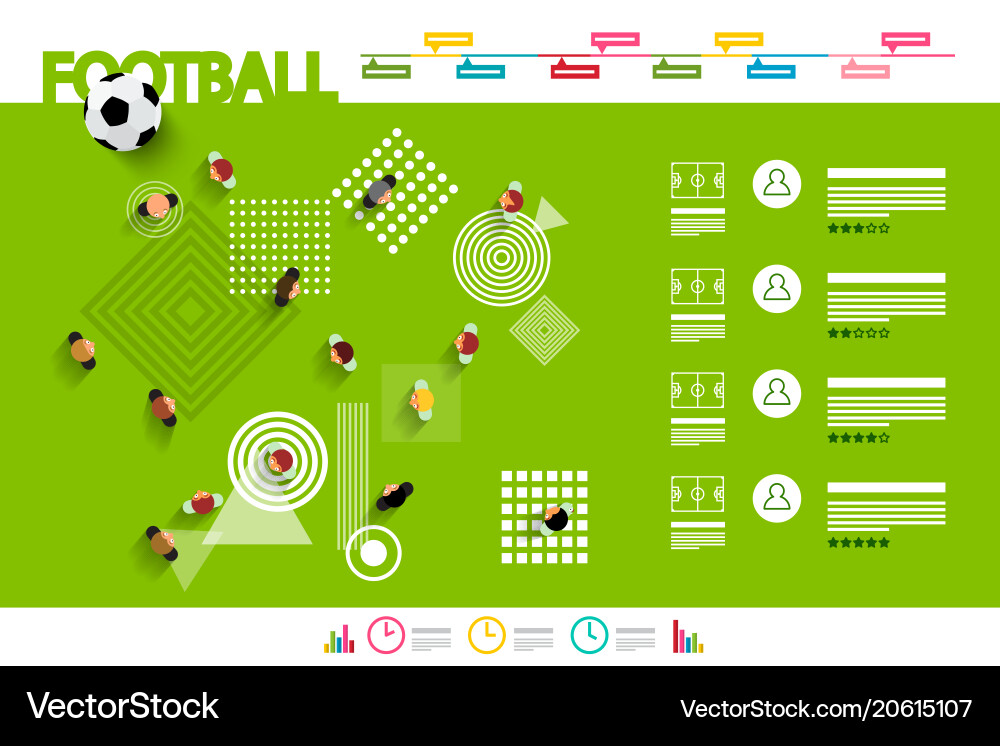 Football infographic Royalty Free Vector Image