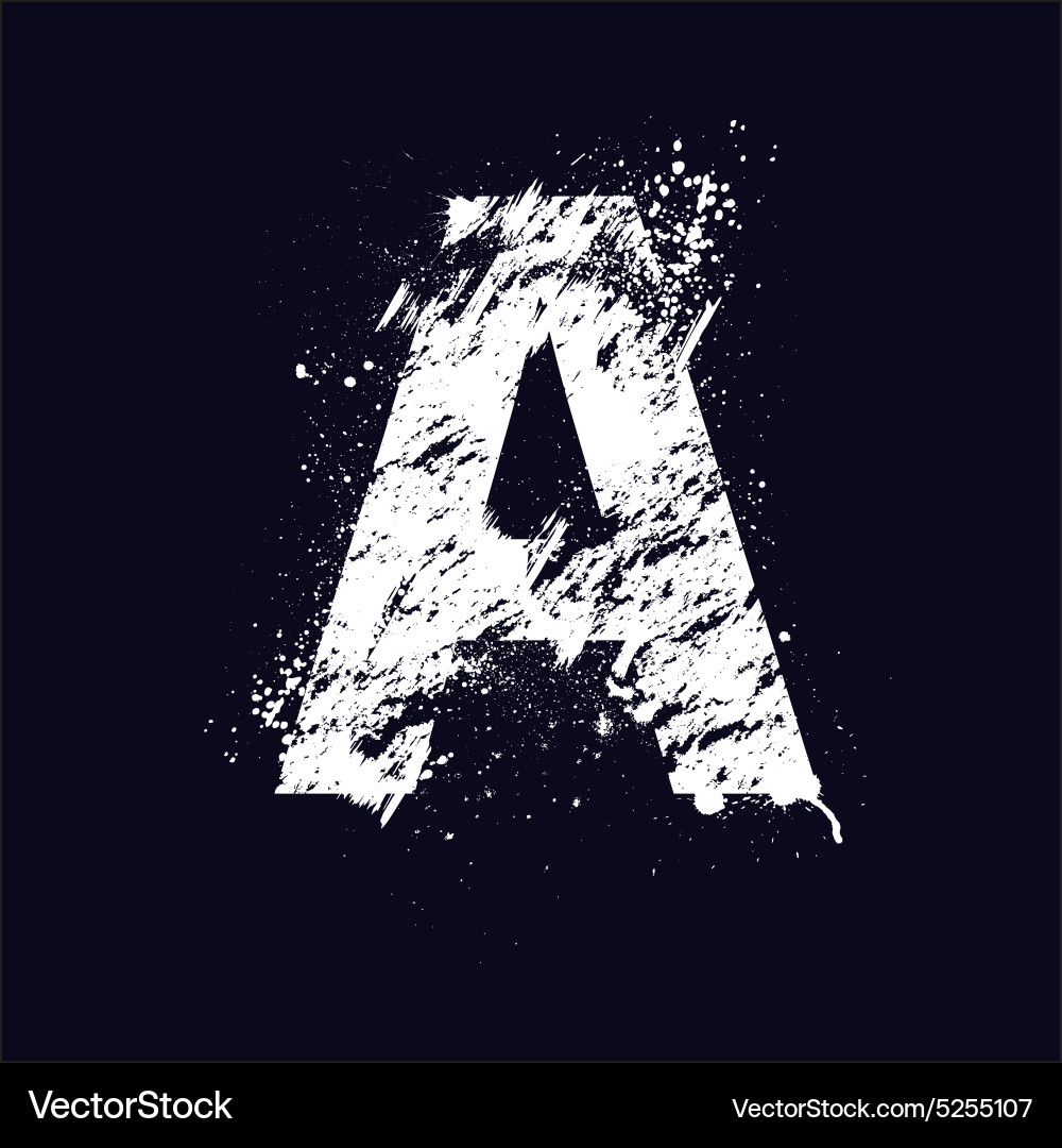 Grunge letter Royalty Free Vector Image - VectorStock