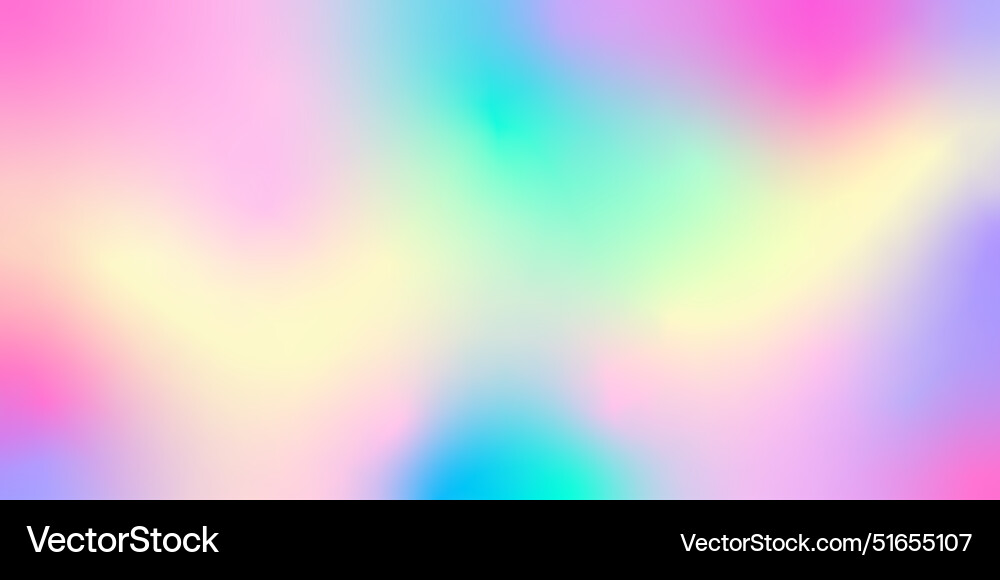 Holographic rainbow gradient background hologram Vector Image