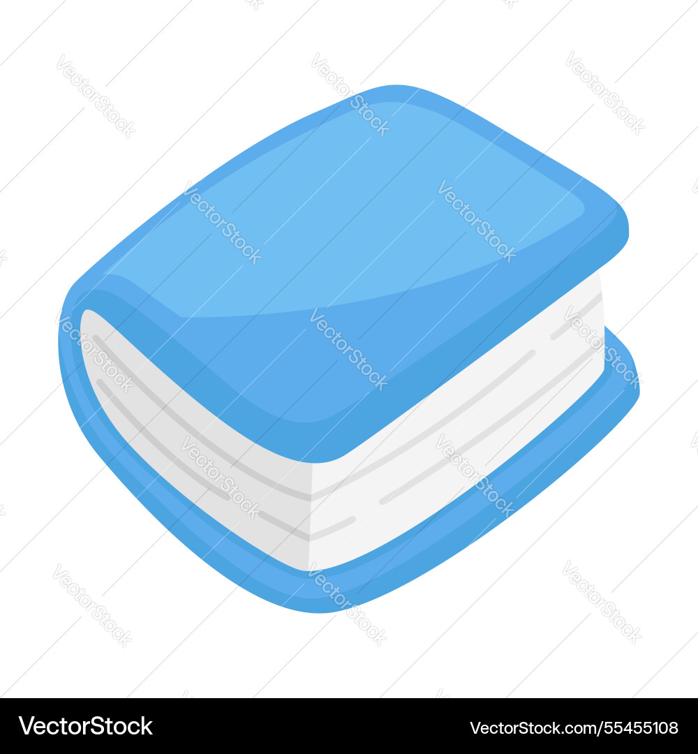 Book blue closed sign emoji icon Royalty Free Vector Image