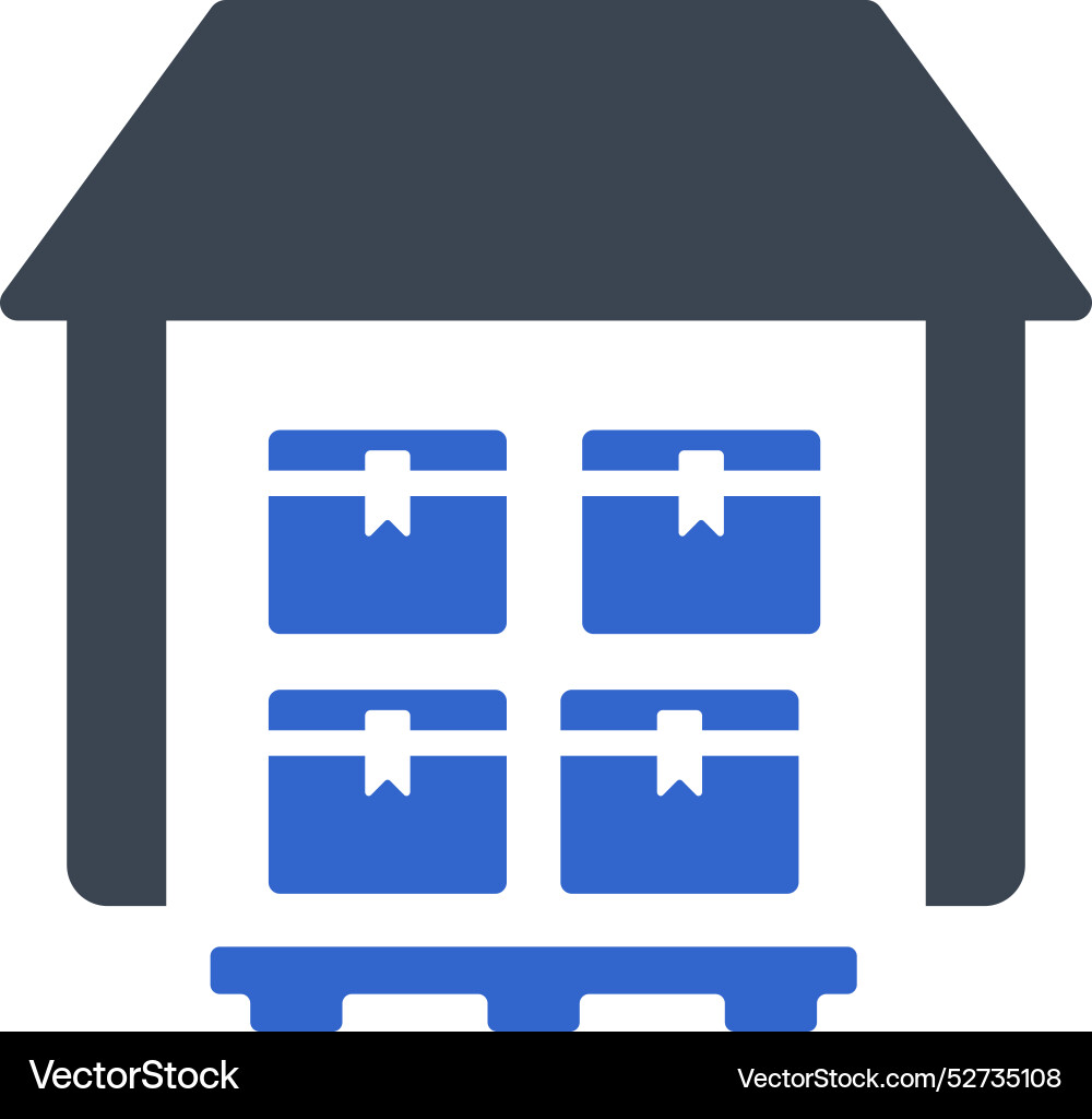 Boxes warehouse icon Royalty Free Vector Image