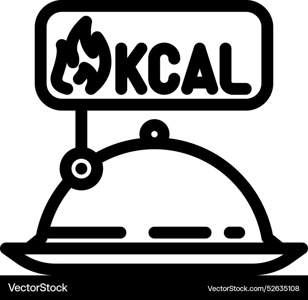 Caloric intake obesity overweight line icon Vector Image