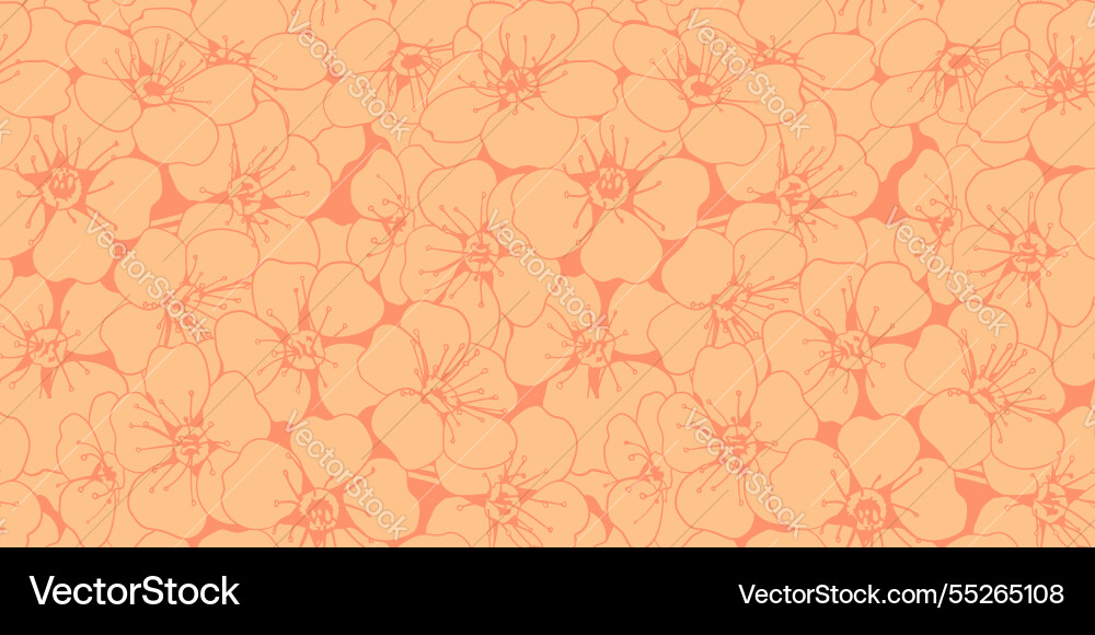 Elegant coral floral pattern perfect for textile Vector Image
