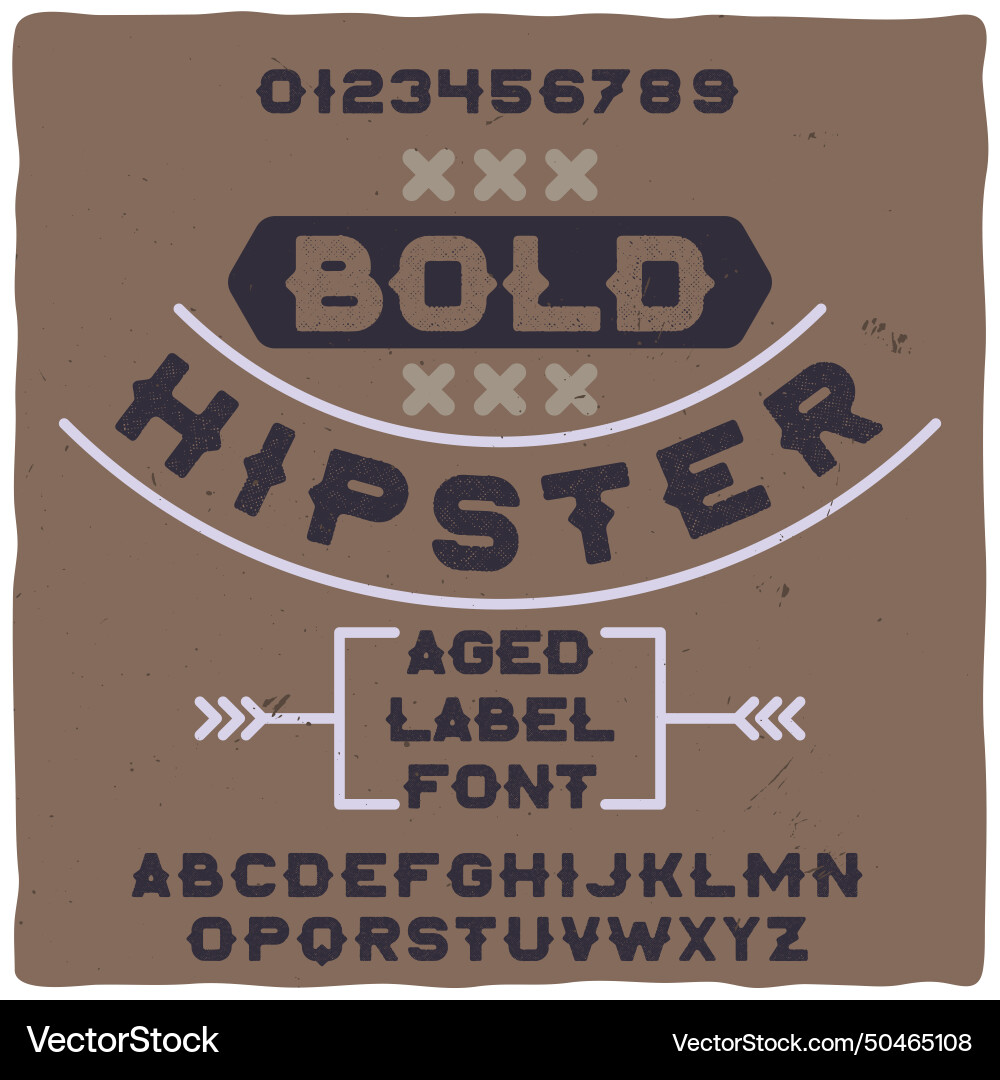 Good handcrafted font for any label design Vector Image