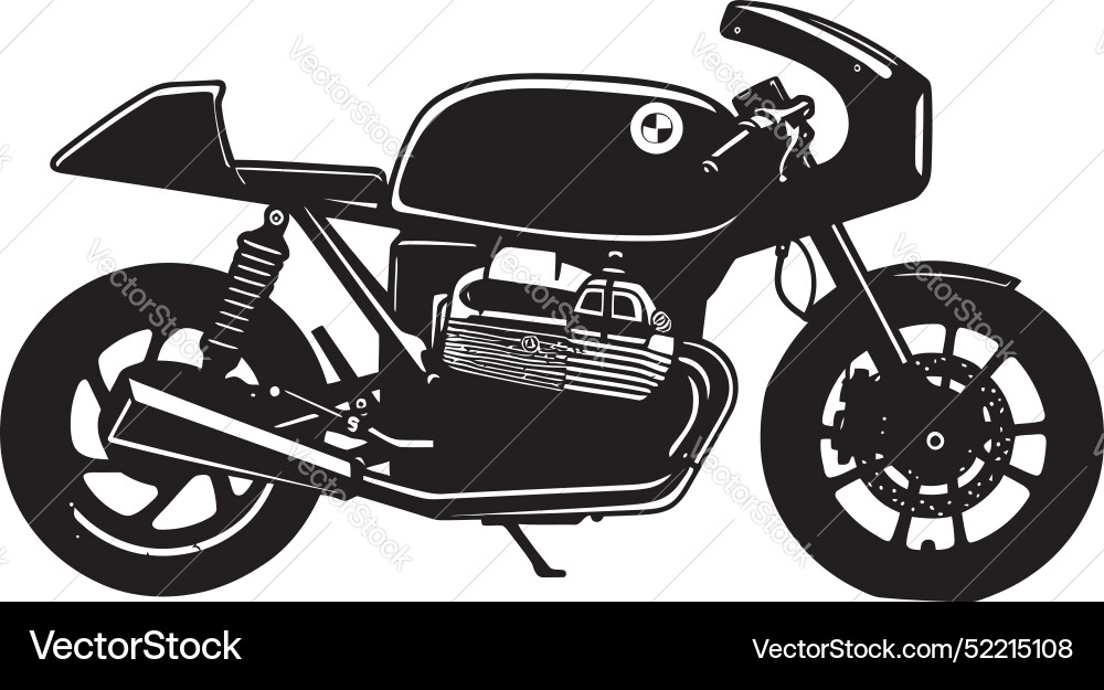 Heritage style black cafe racer emblematic design Vector Image