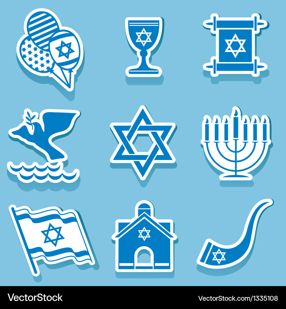 Israel Symbols & Icons Royalty Free Vector Image