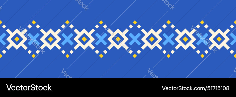 Repeating seamless border pattern ukrainian Vector Image