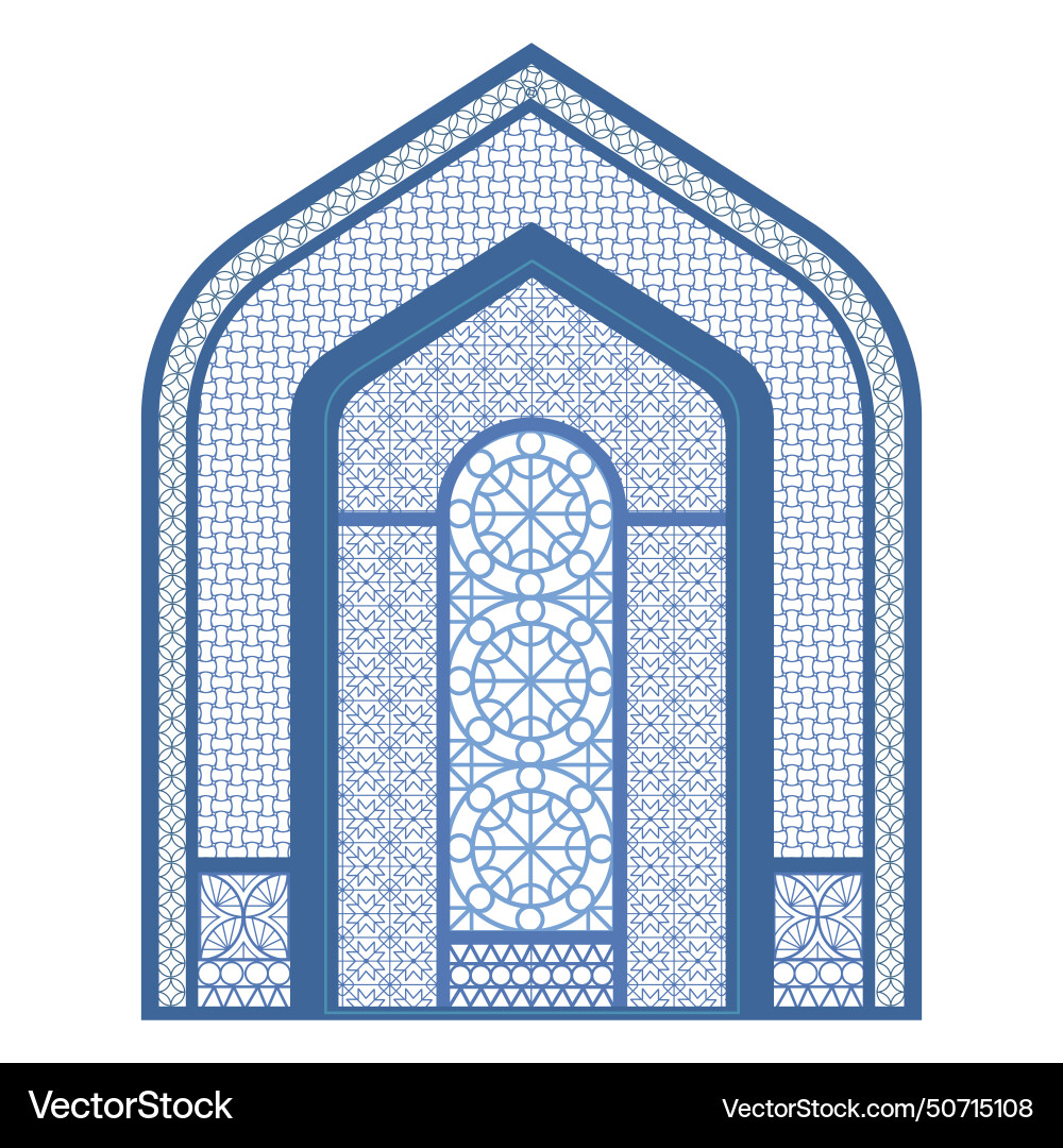 Window of the mosque Royalty Free Vector Image