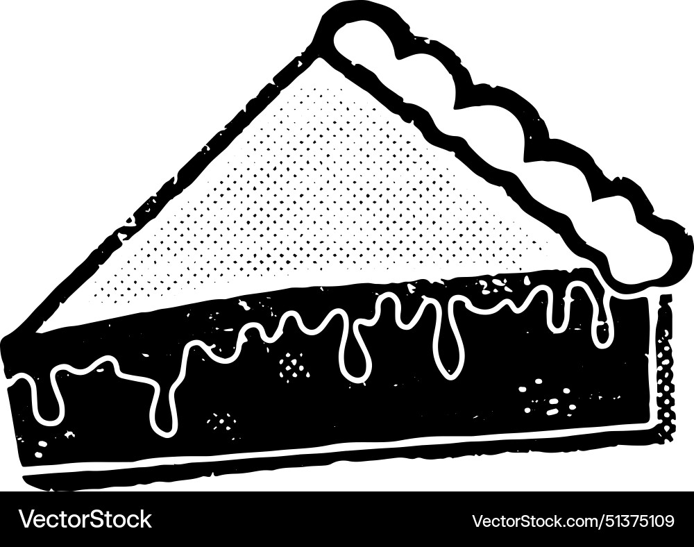 A piece of pie graphic arts texture element Vector Image