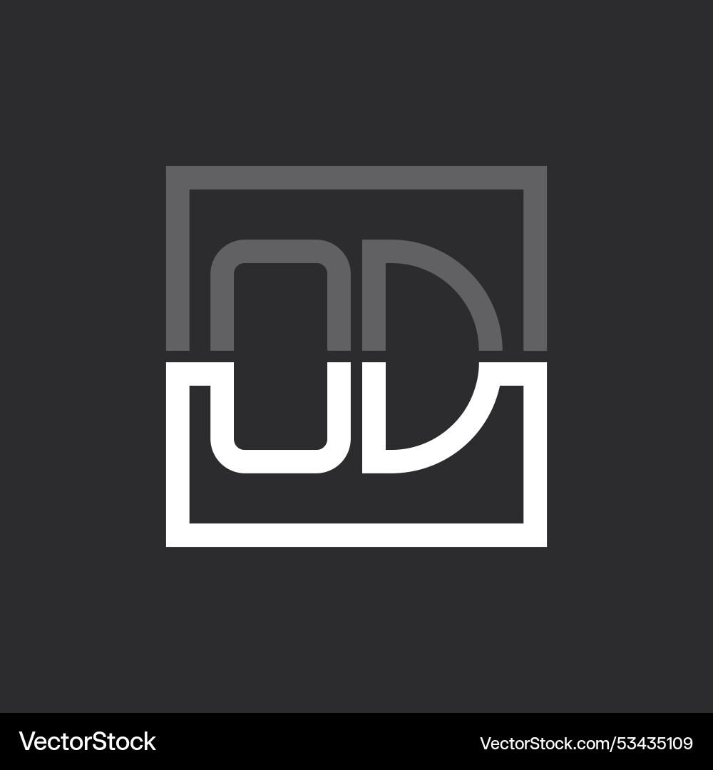 Creative modern minimalist od letter logo design Vector Image