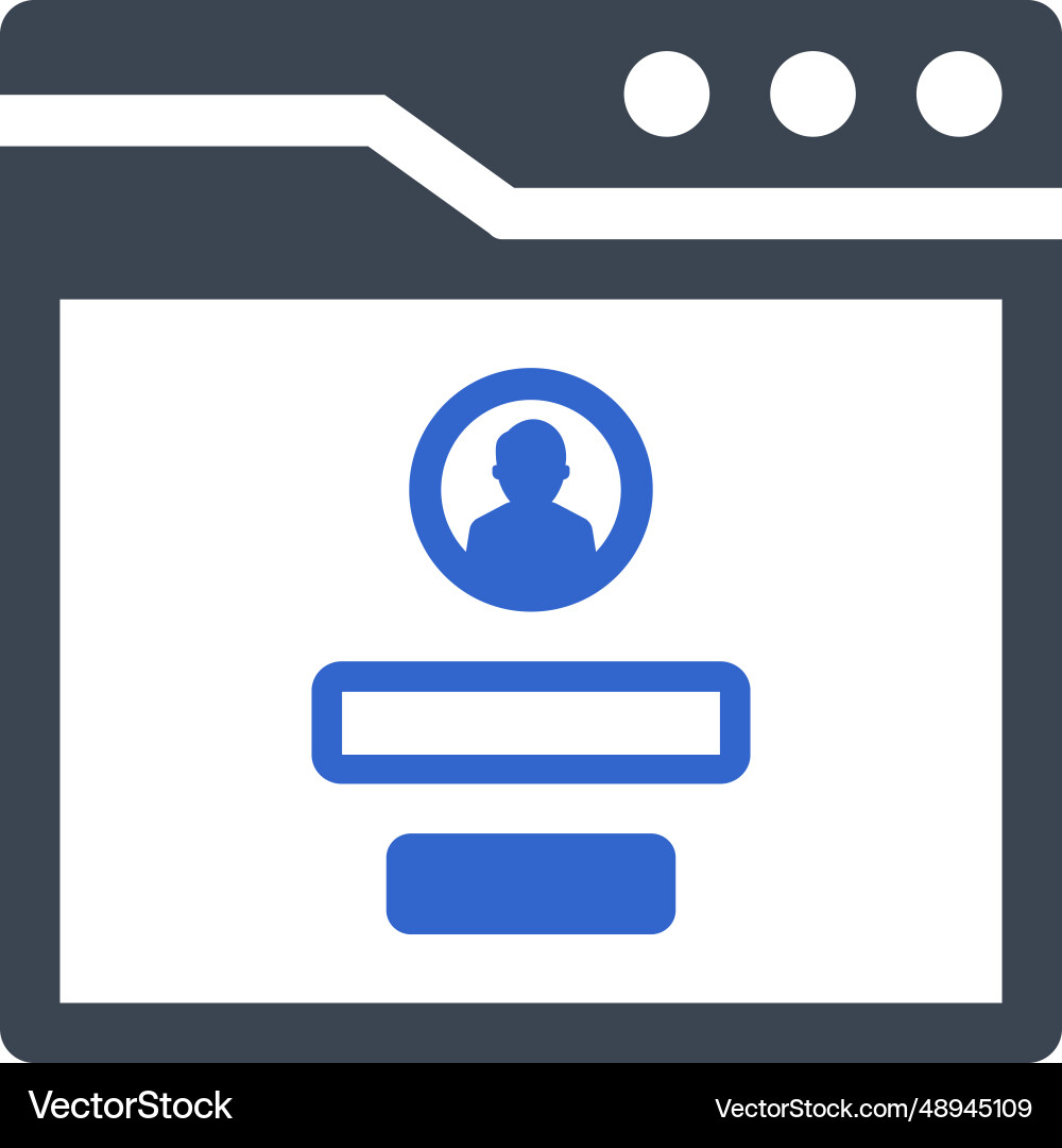 Login Form Interface Icon Royalty Free Vector Image