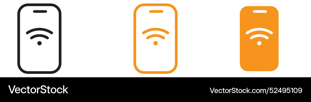 Mobile internet icon set connectivity Royalty Free Vector