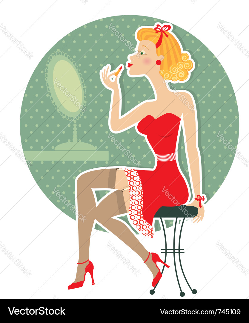 Pin up girl style Royalty Free Vector Image - VectorStock