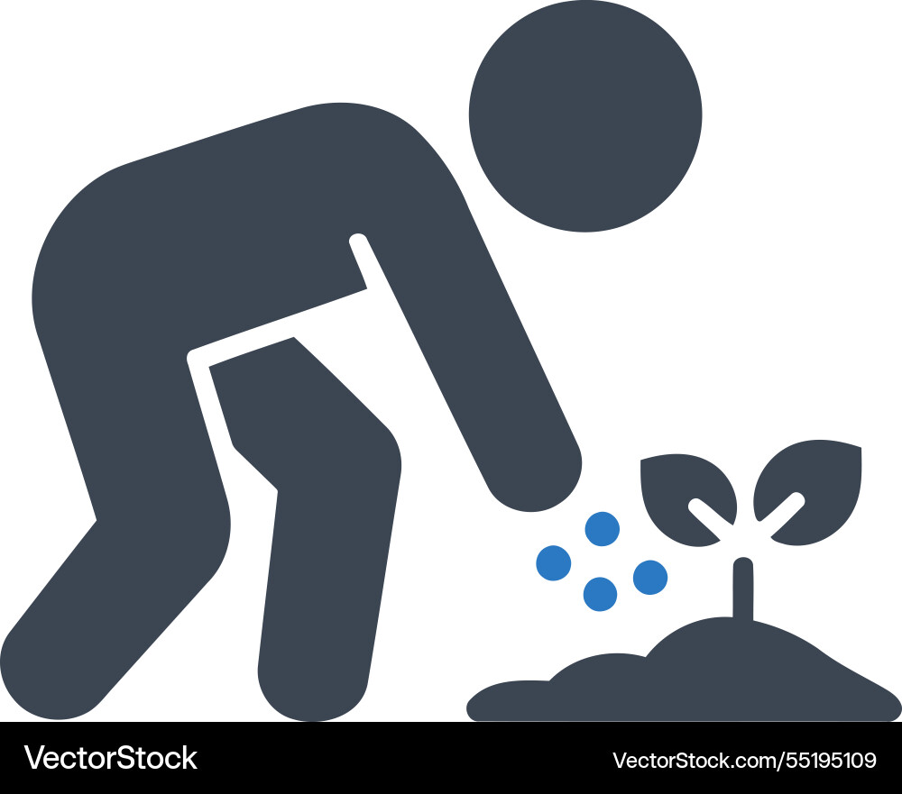 Planting seed icon Royalty Free Vector Image - VectorStock