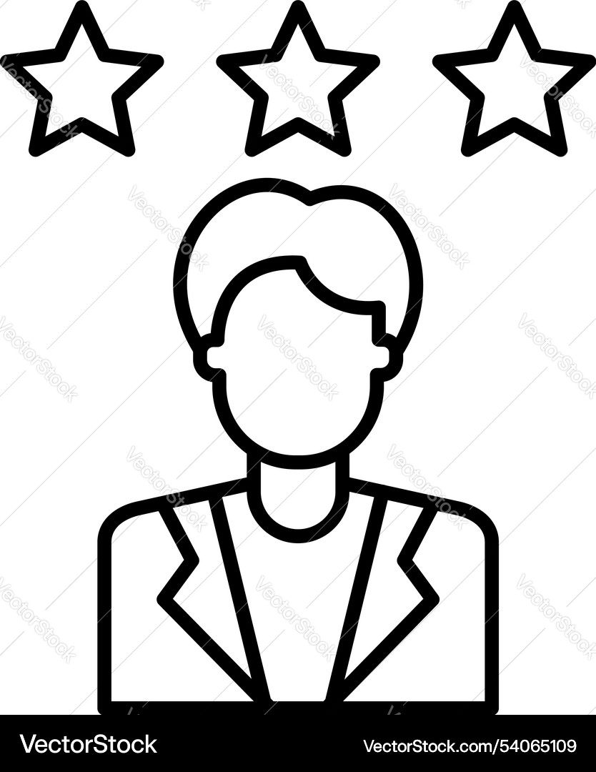 Rating line icon design Royalty Free Vector Image