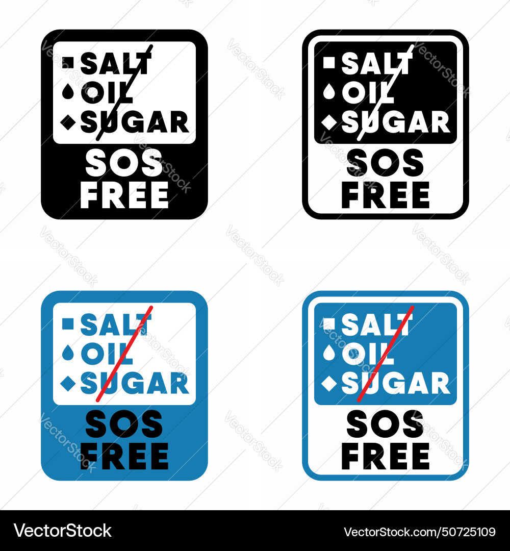 Sos free information sign Royalty Free Vector Image