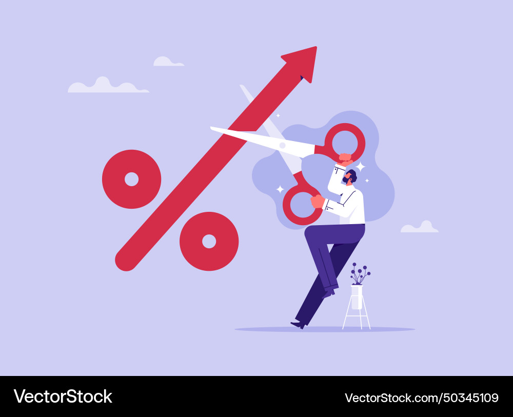 Stop inflation concept high interest rate on loans