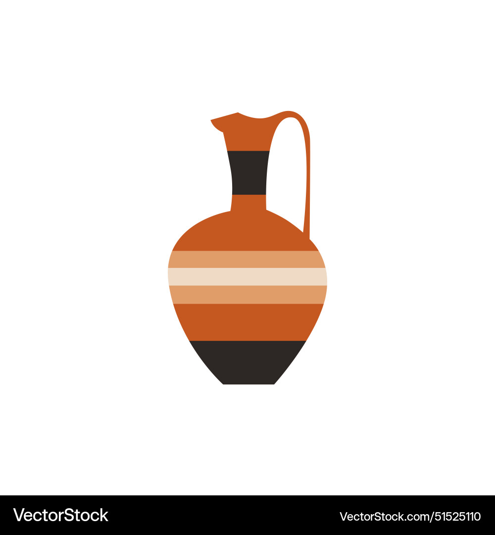 Ancient greek amphora for logos Royalty Free Vector Image