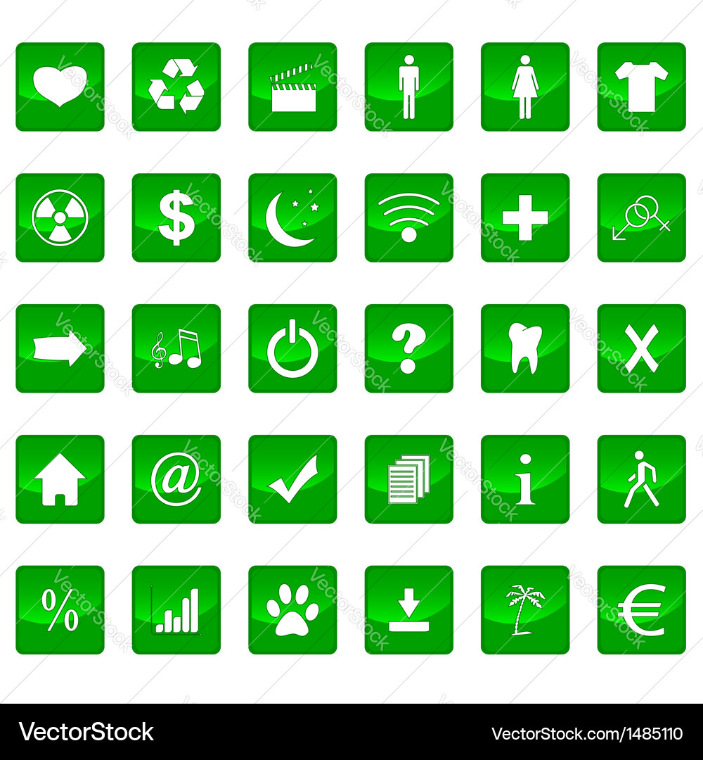 Big icons set Royalty Free Vector Image - VectorStock