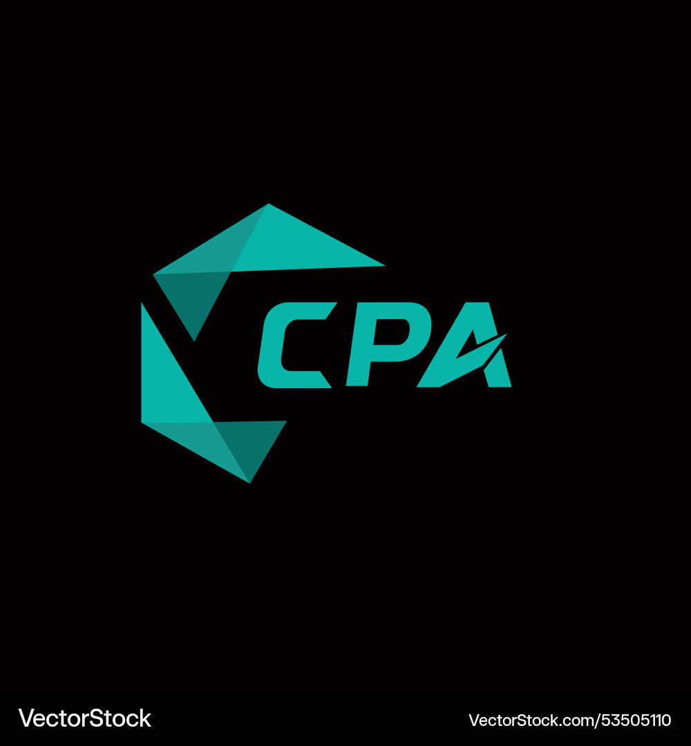 Cpa creative minimalist letter logo unique Vector Image