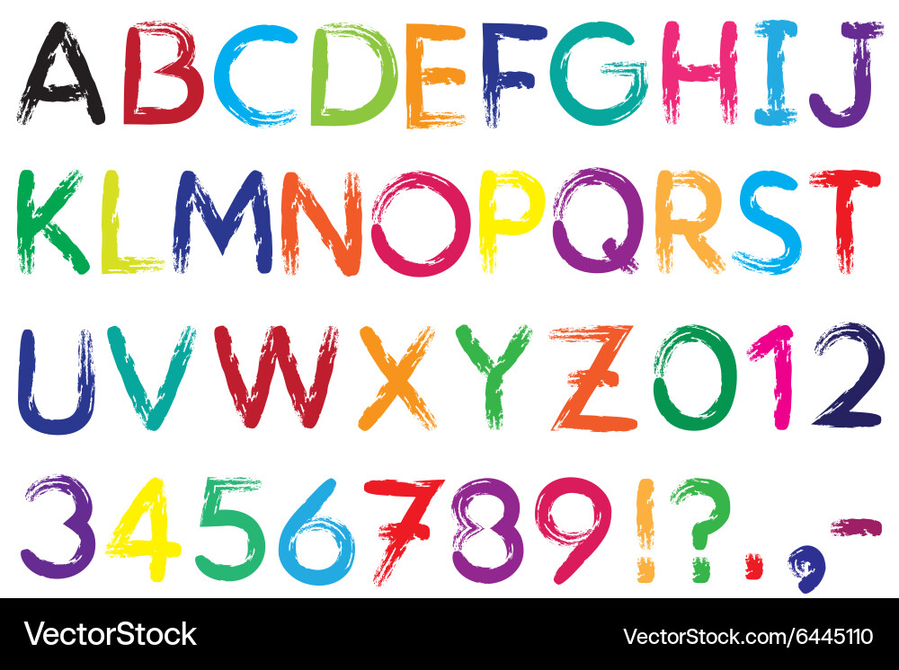 Font alphabet Royalty Free Vector Image - VectorStock