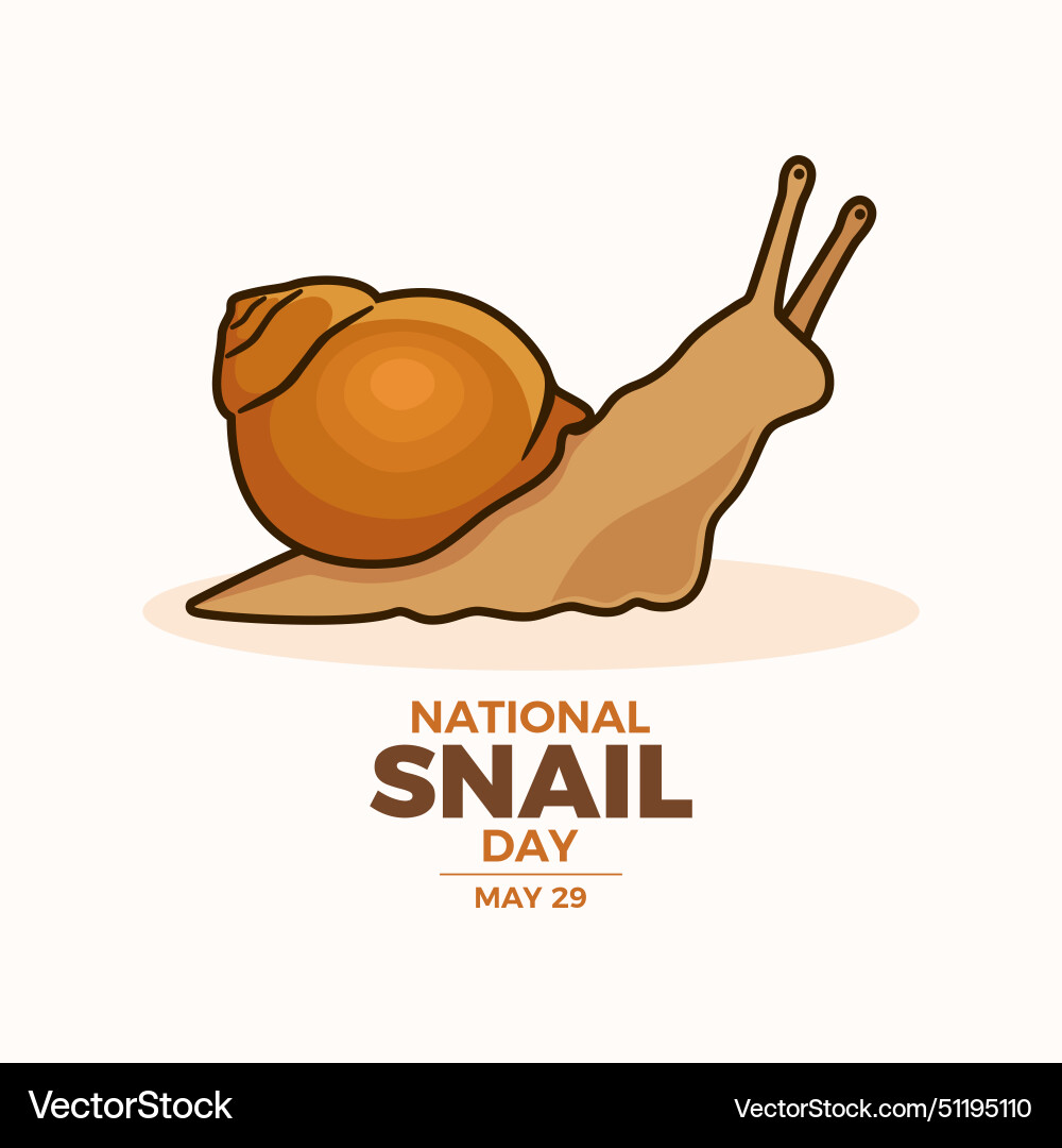 National snail day poster Royalty Free Vector Image