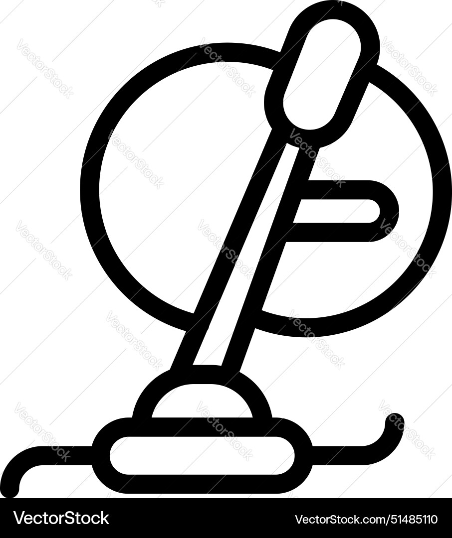 Simple line art icon depicting a classic Vector Image