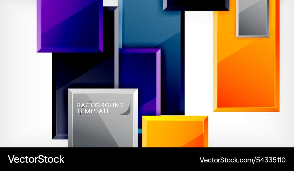 Square shape color abstract geometry Royalty Free Vector