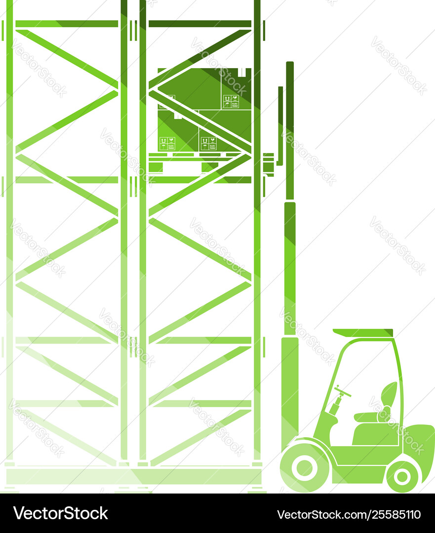 Warehouse forklift icon Royalty Free Vector Image