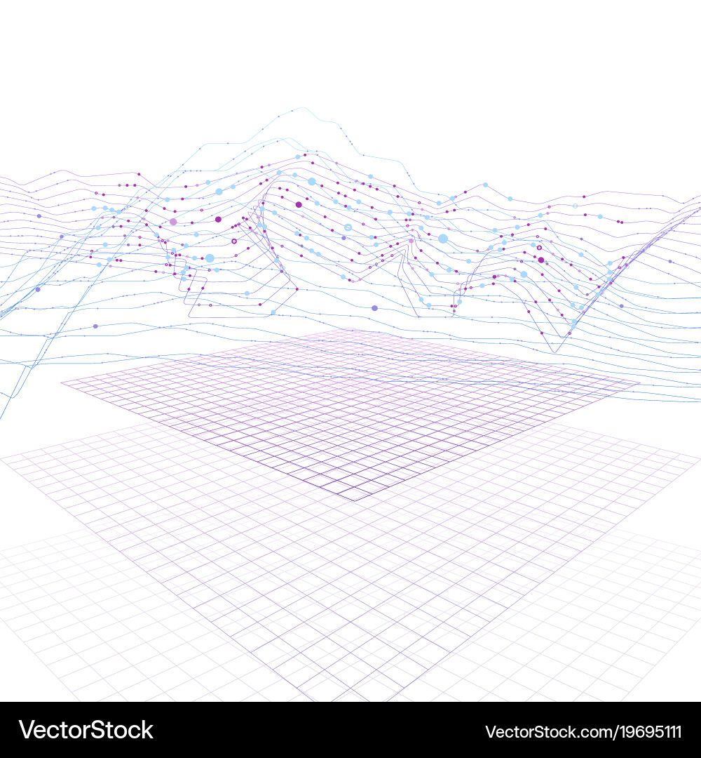 Big data stream futuristic infographic Royalty Free Vector