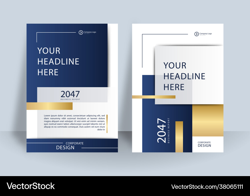 Corporate business cover template design set Vector Image