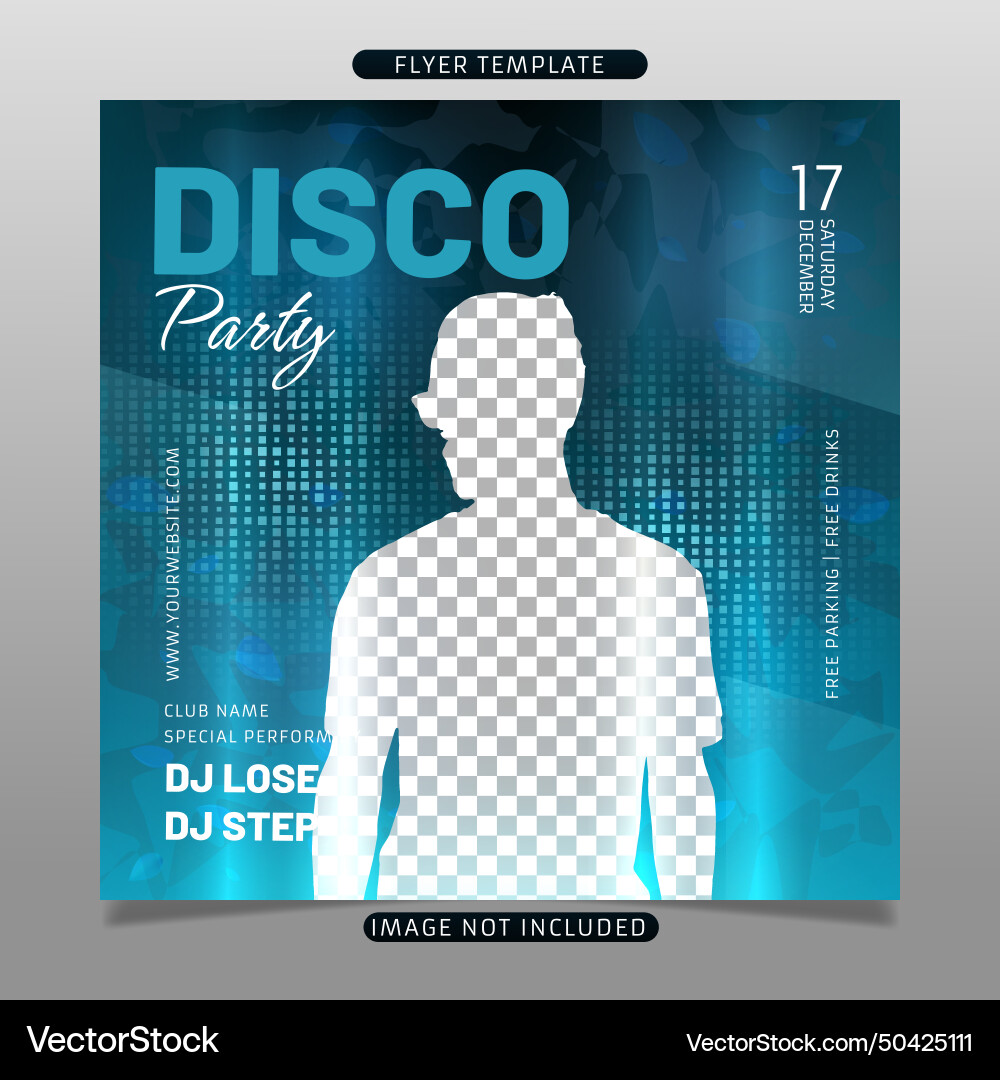 Party night flyer template Royalty Free Vector Image