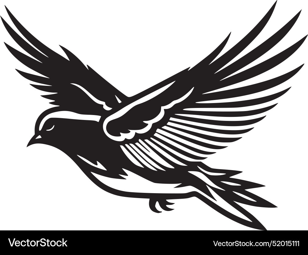 Pigeon - minimalist and flat logo Royalty Free Vector Image