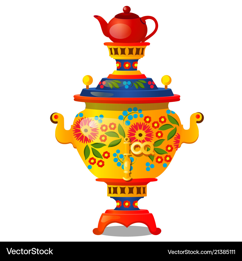 Traditional Russian Samovar Royalty Free Vector Image