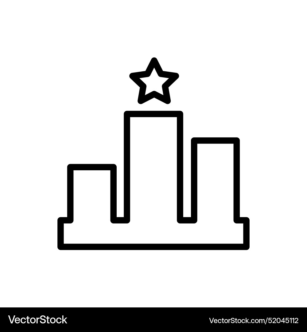 Champion podium icon design in filled Royalty Free Vector