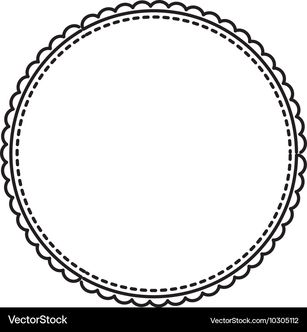 Elegant Circle Frame Icon Royalty Free Vector Image