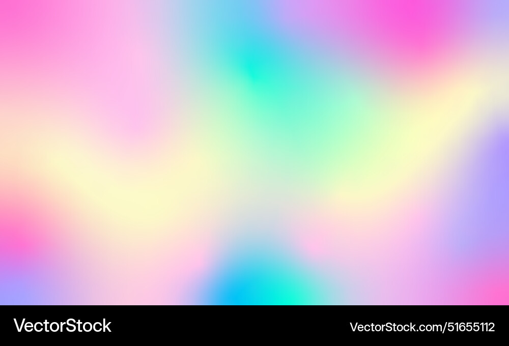 Holographic rainbow gradient background hologram Vector Image