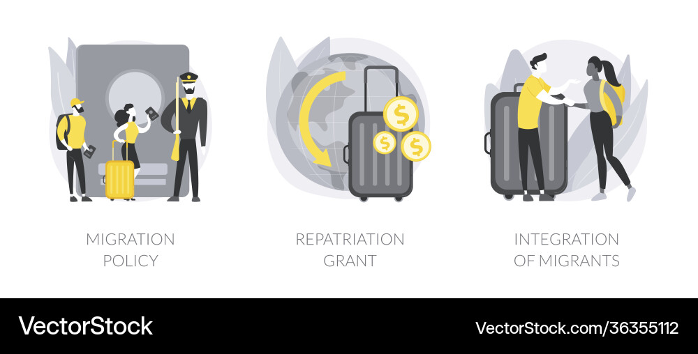 Peoples resettling abstract concept Royalty Free Vector