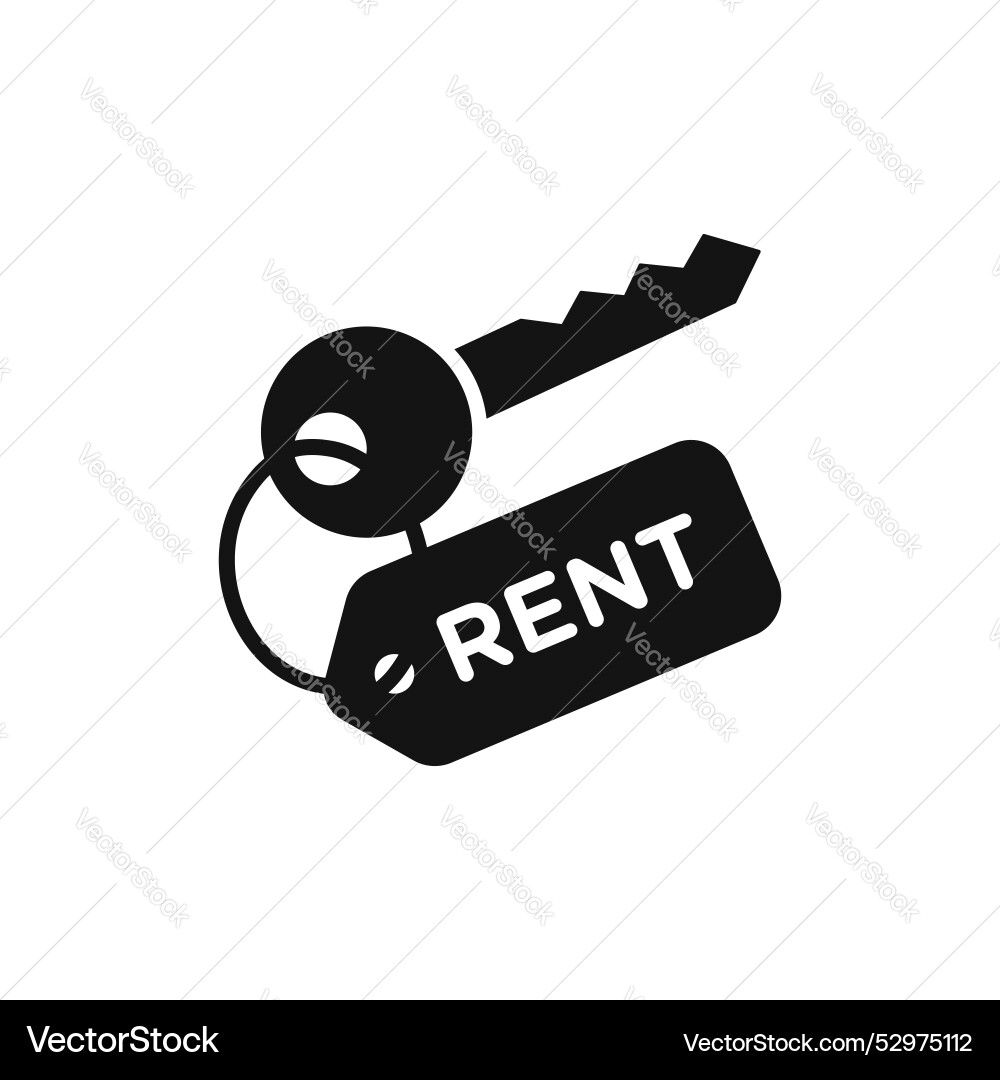 Rent key icon symbol on white background Vector Image