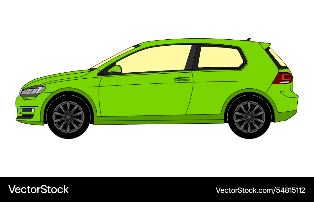 Volkswagen golf mk7 2012 Royalty Free Vector Image