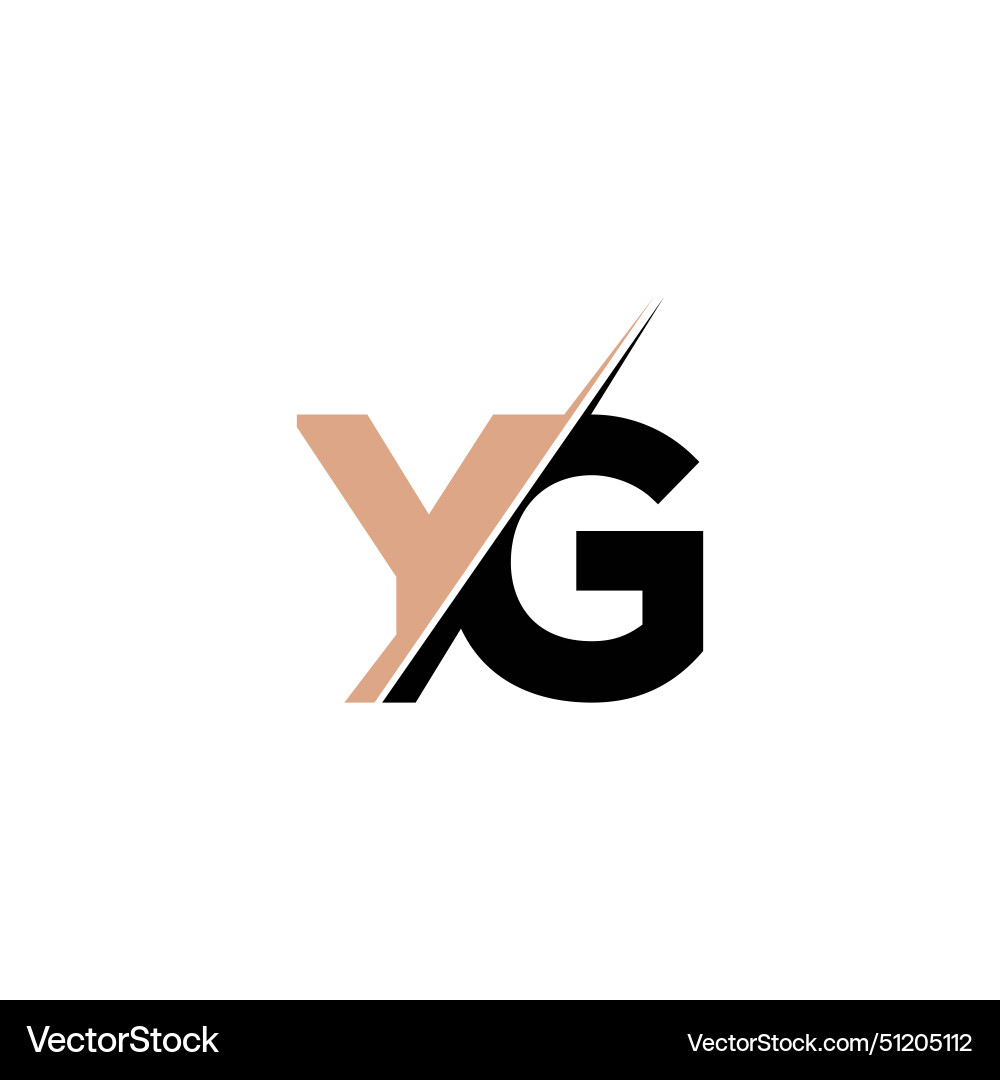 Yg or gy logo and icon design Royalty Free Vector Image