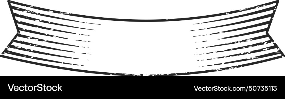 Calligraphic banner flag curved label ribbon Vector Image
