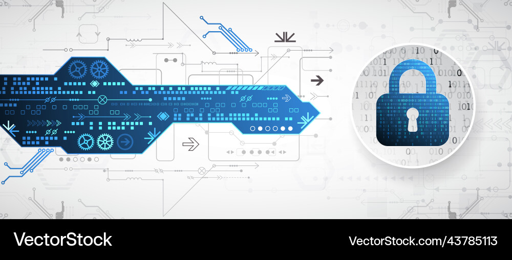 Digital security technology concept for business Vector Image
