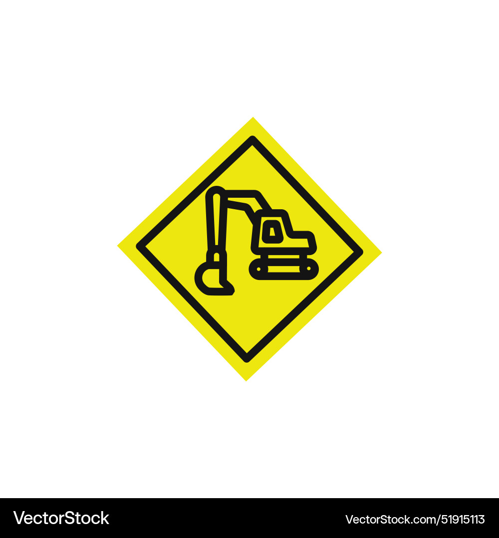 Excavator icon set collection for web Royalty Free Vector