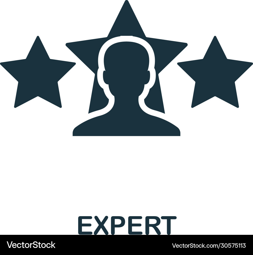 Expert Icon - Simple Professional Royalty Free Vector Image