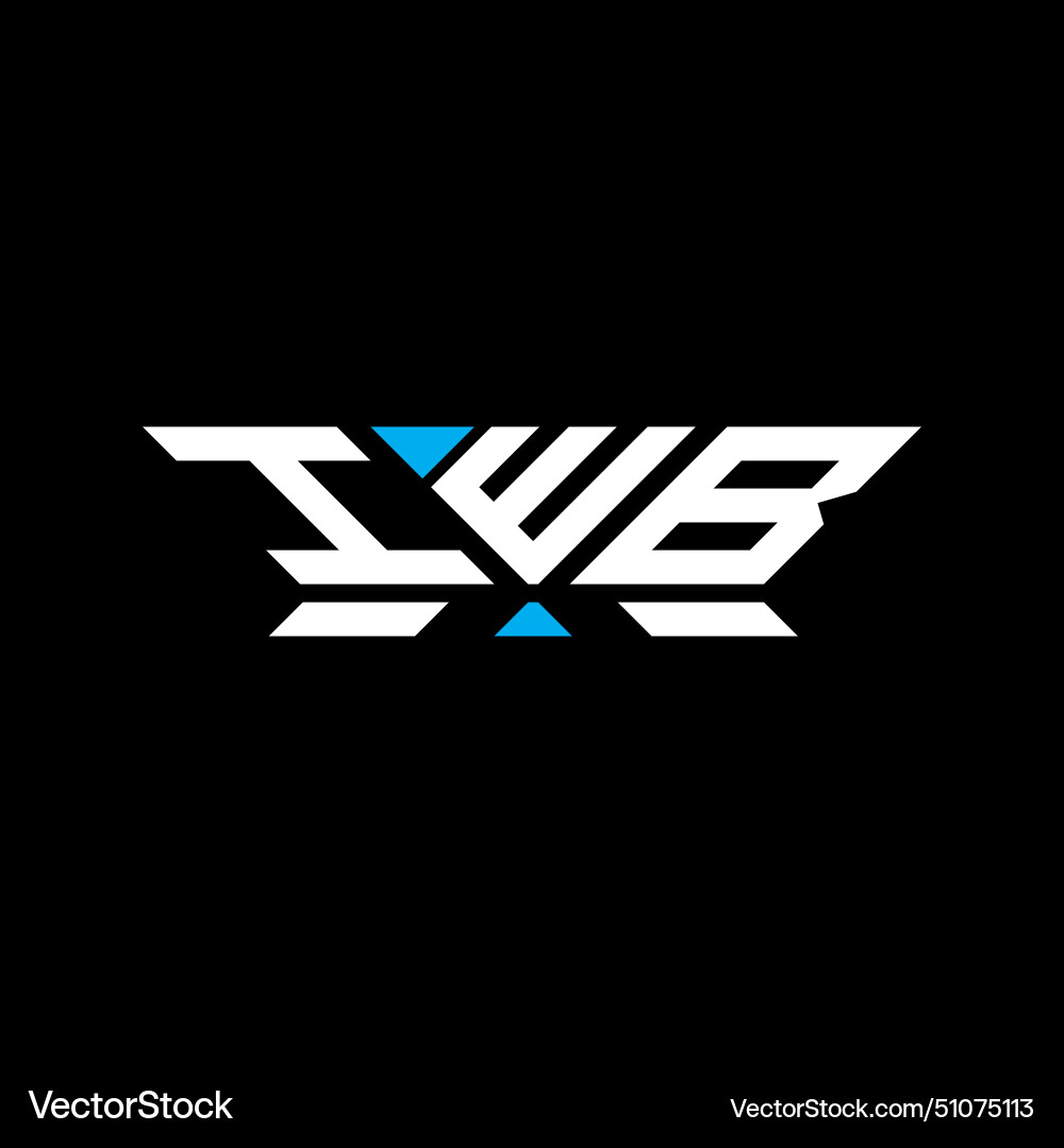 Iwb letter logo design simple and modern Vector Image