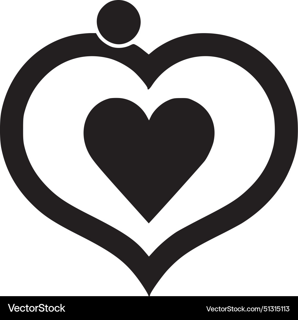Love - minimalist and simple silhouette Royalty Free Vector